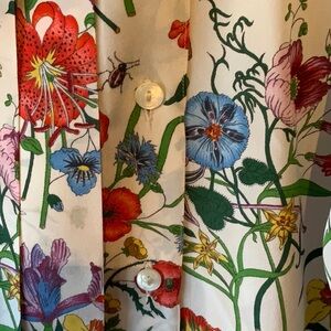 Gucci | Tops | Gucci Floral Silk Blouse | Poshmark
